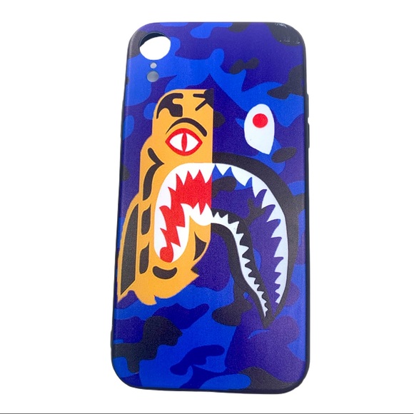 Accessories | Iphone Xr Blue Bape Shark Case | Poshmark